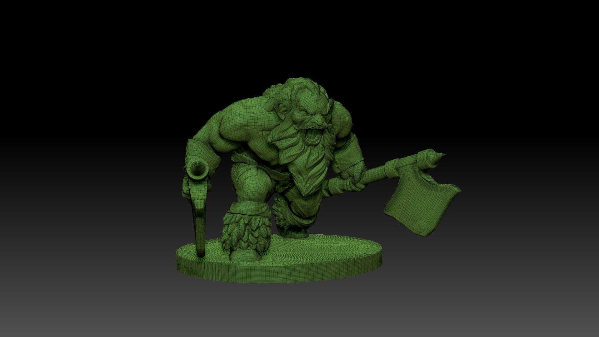 Dwarf Berserker - Tabletop Print Miniature 3D - TurboSquid 2112484