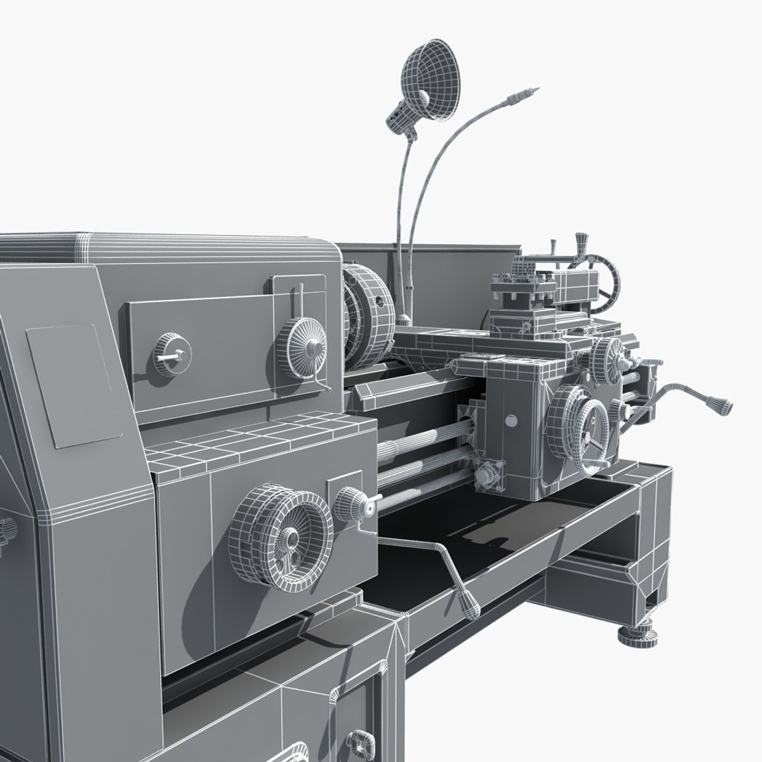 Lathe Machine Model - TurboSquid 1383146