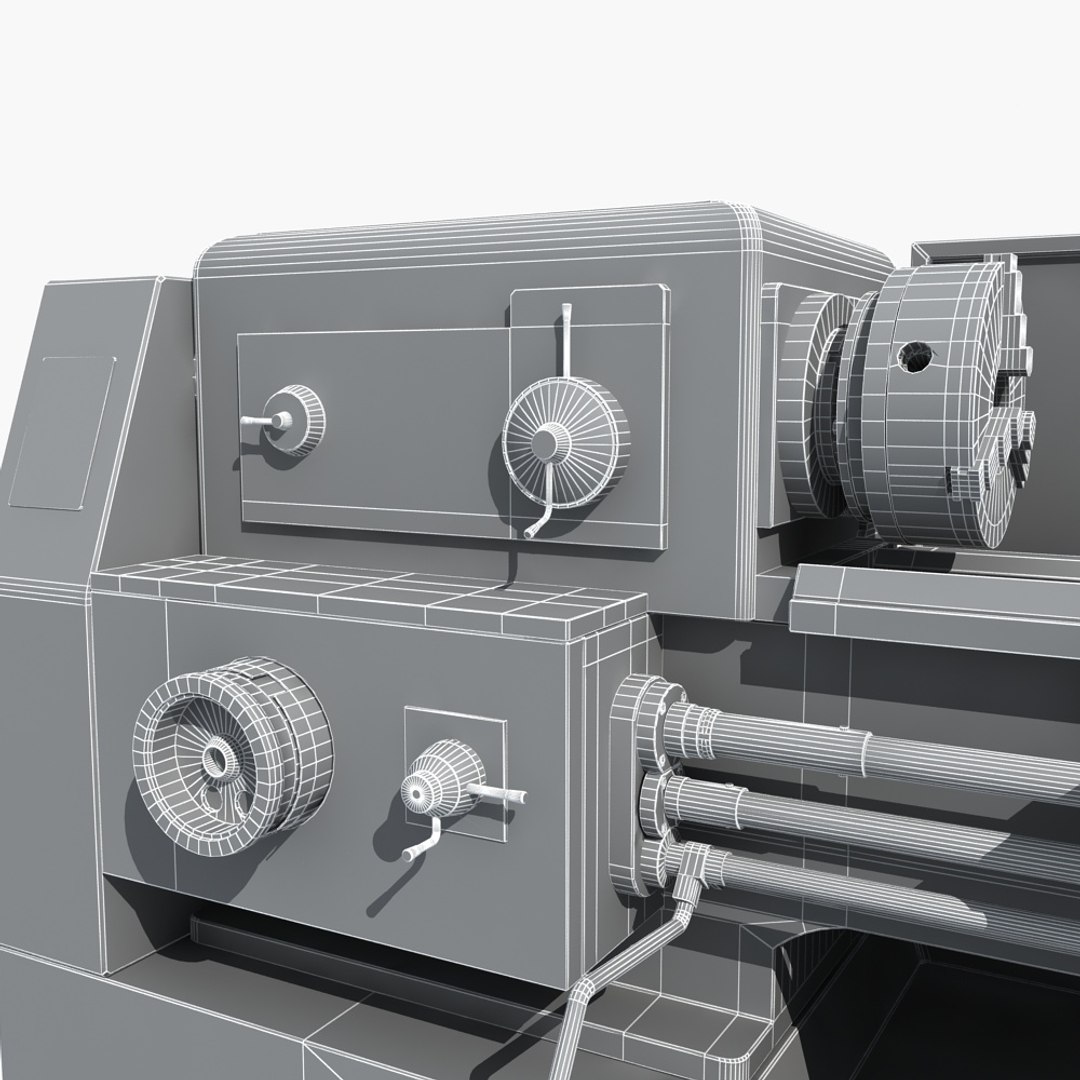 Lathe Machine Model - TurboSquid 1383146