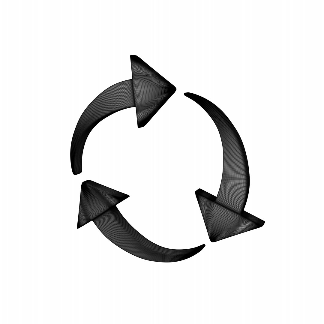 Recycle Symbol Silver 3D - TurboSquid 2309692