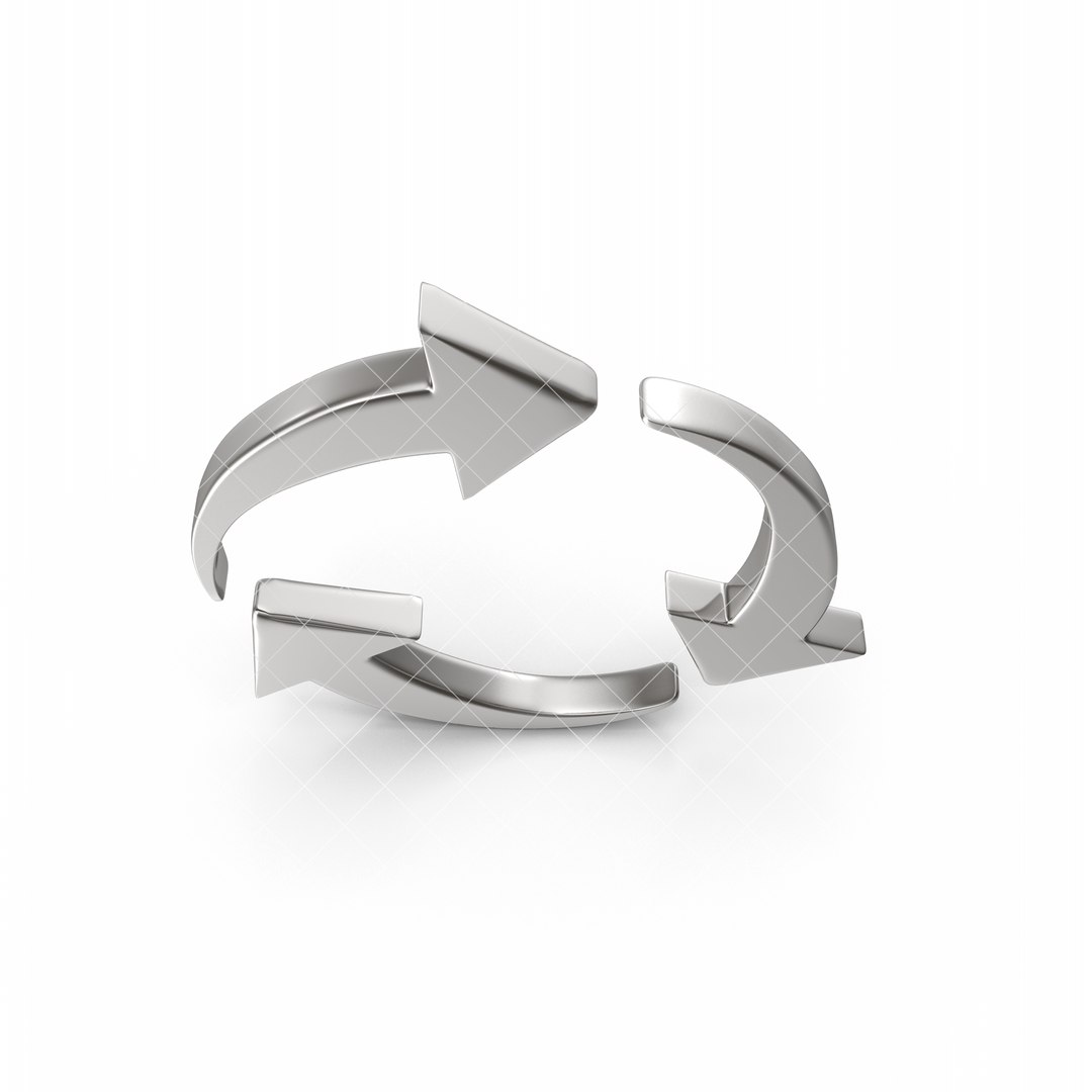 Recycle Symbol Silver 3D - TurboSquid 2309692