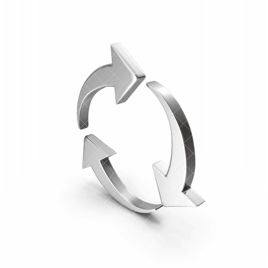 Recycle Symbol Silver 3D - TurboSquid 2309692