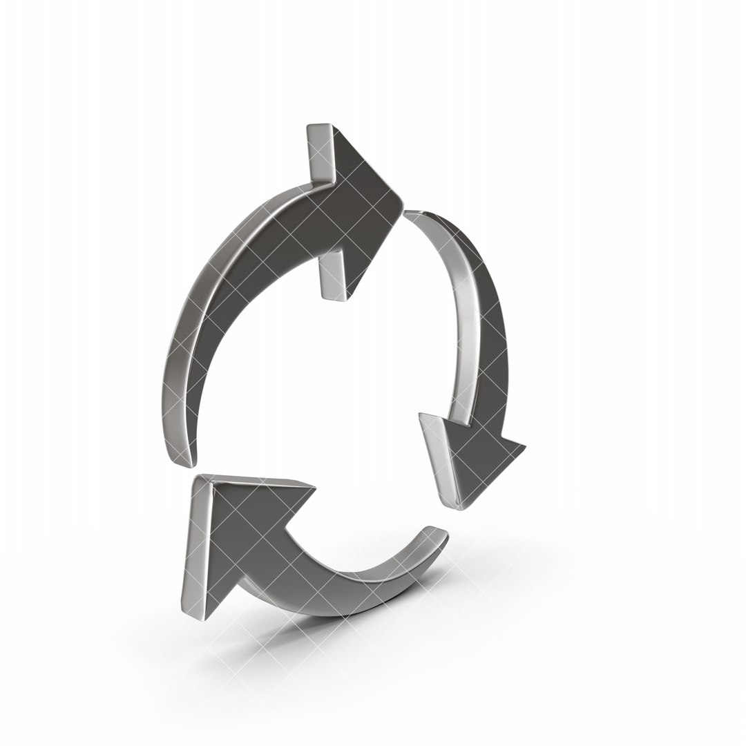 Recycle Symbol Silver 3D - TurboSquid 2309692