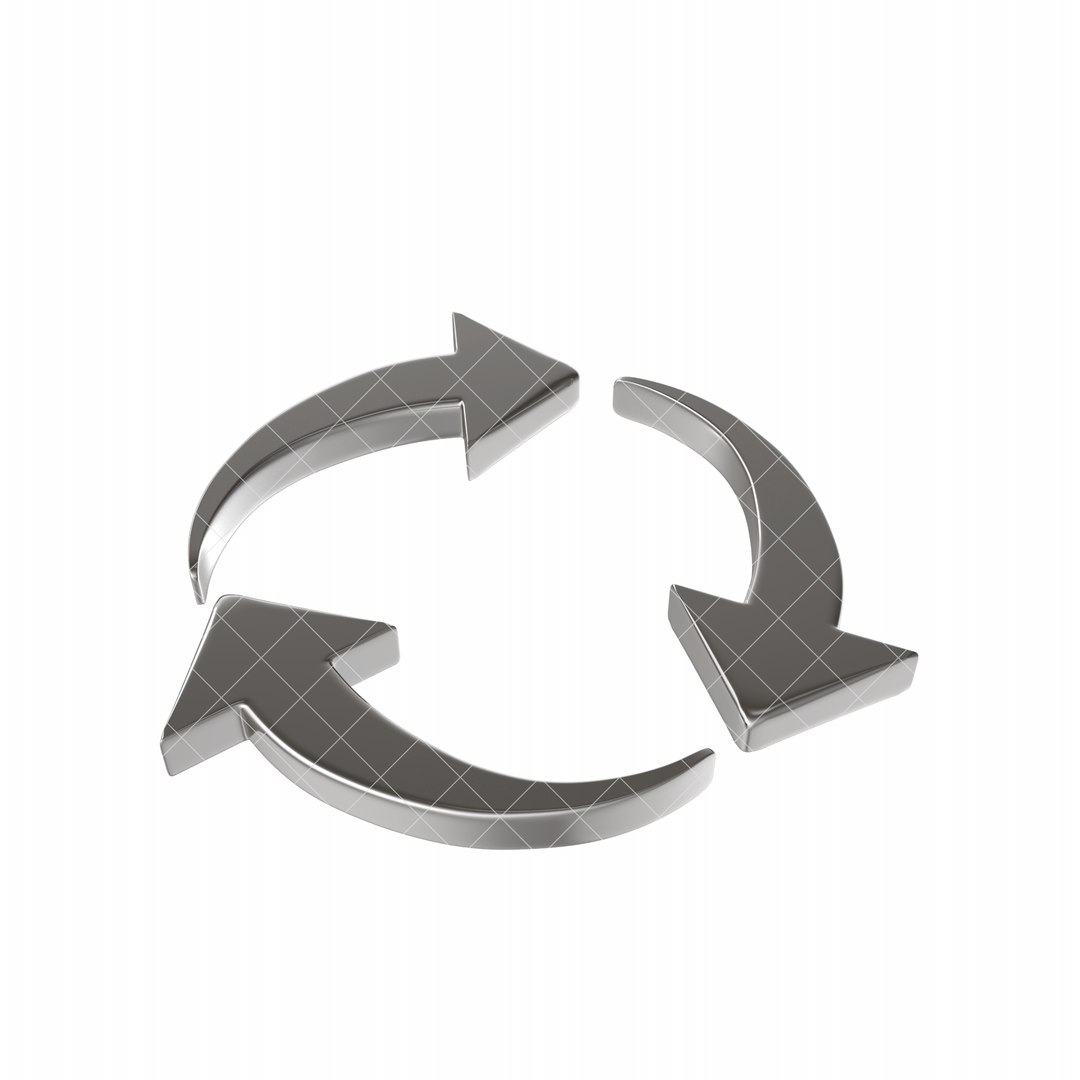 Recycle Symbol Silver 3D - TurboSquid 2309692