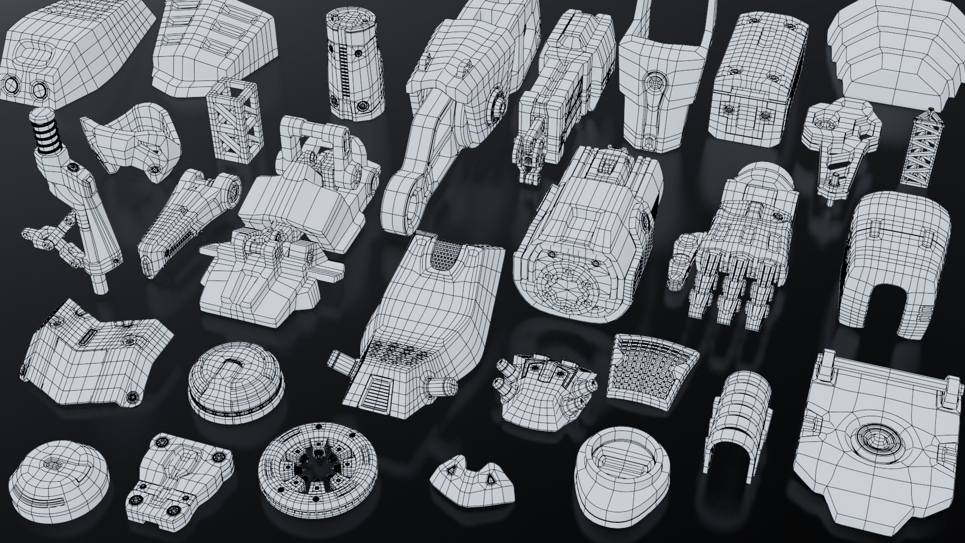 3D robot kitbash model - TurboSquid 1703833