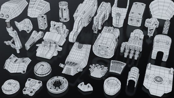 3D robot kitbash model - TurboSquid 1703833