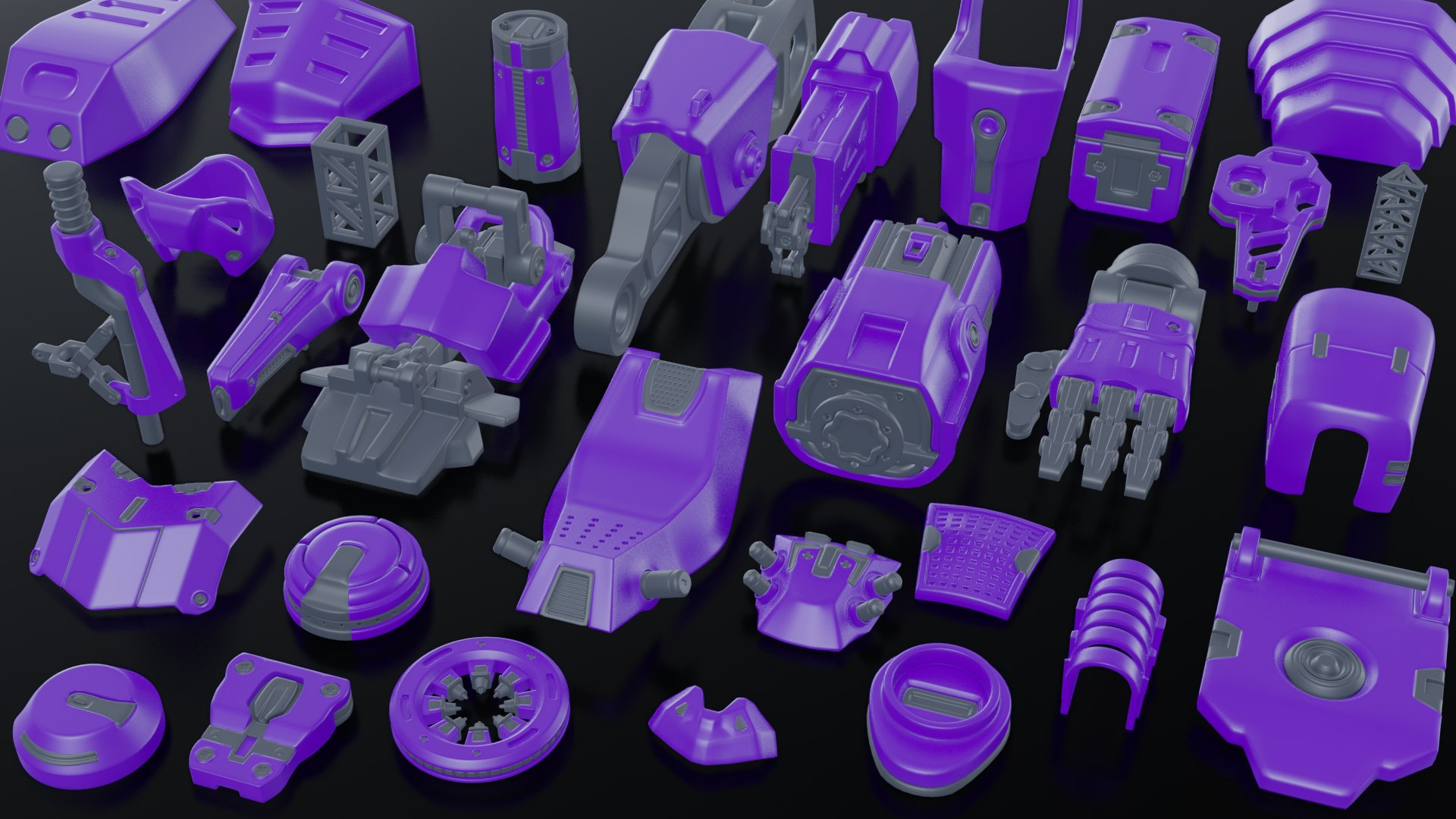 3D robot kitbash model - TurboSquid 1703833