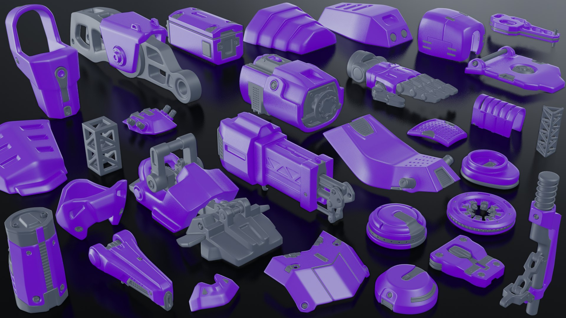 3D robot kitbash model - TurboSquid 1703833