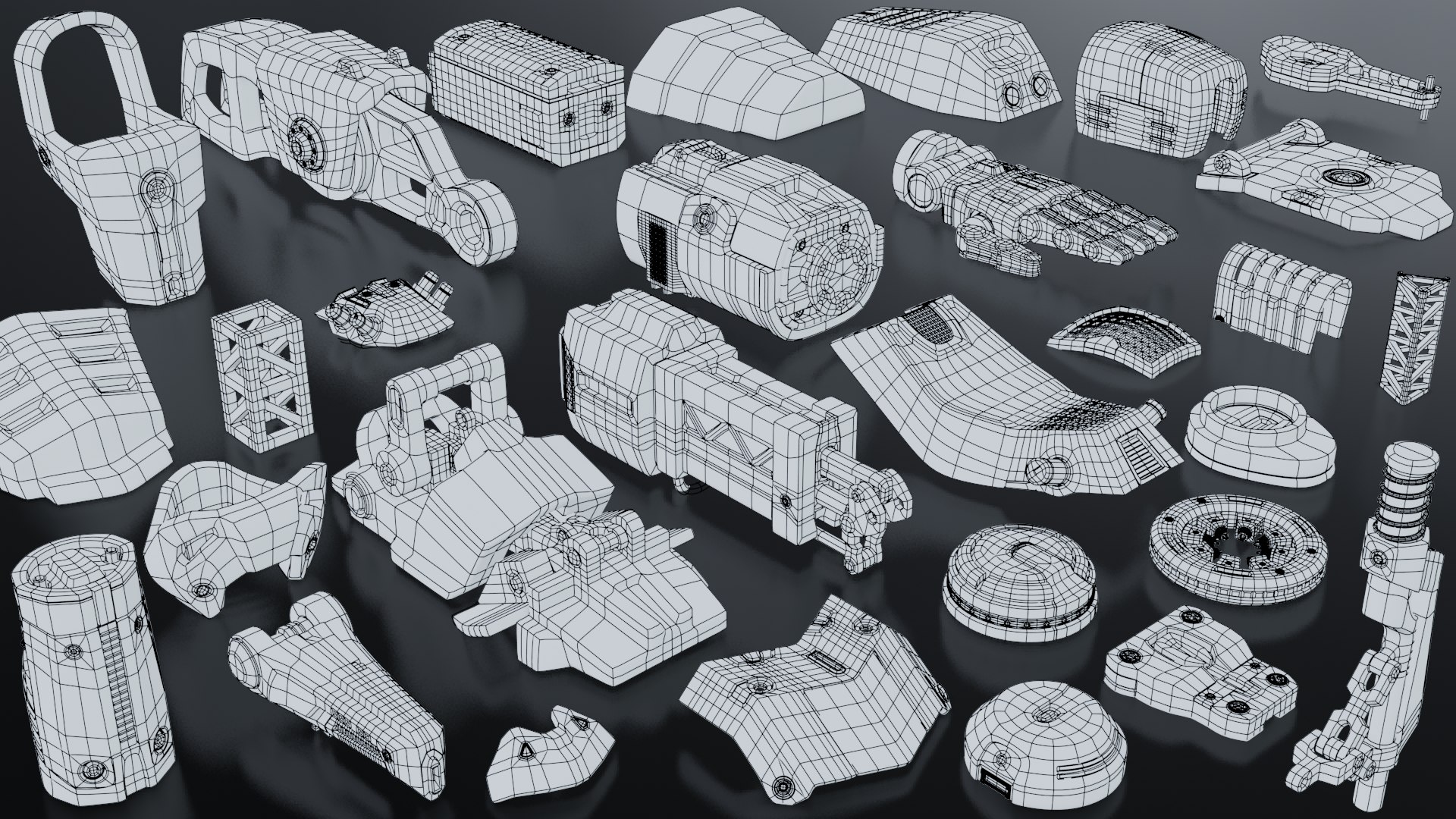 3D robot kitbash model - TurboSquid 1703833