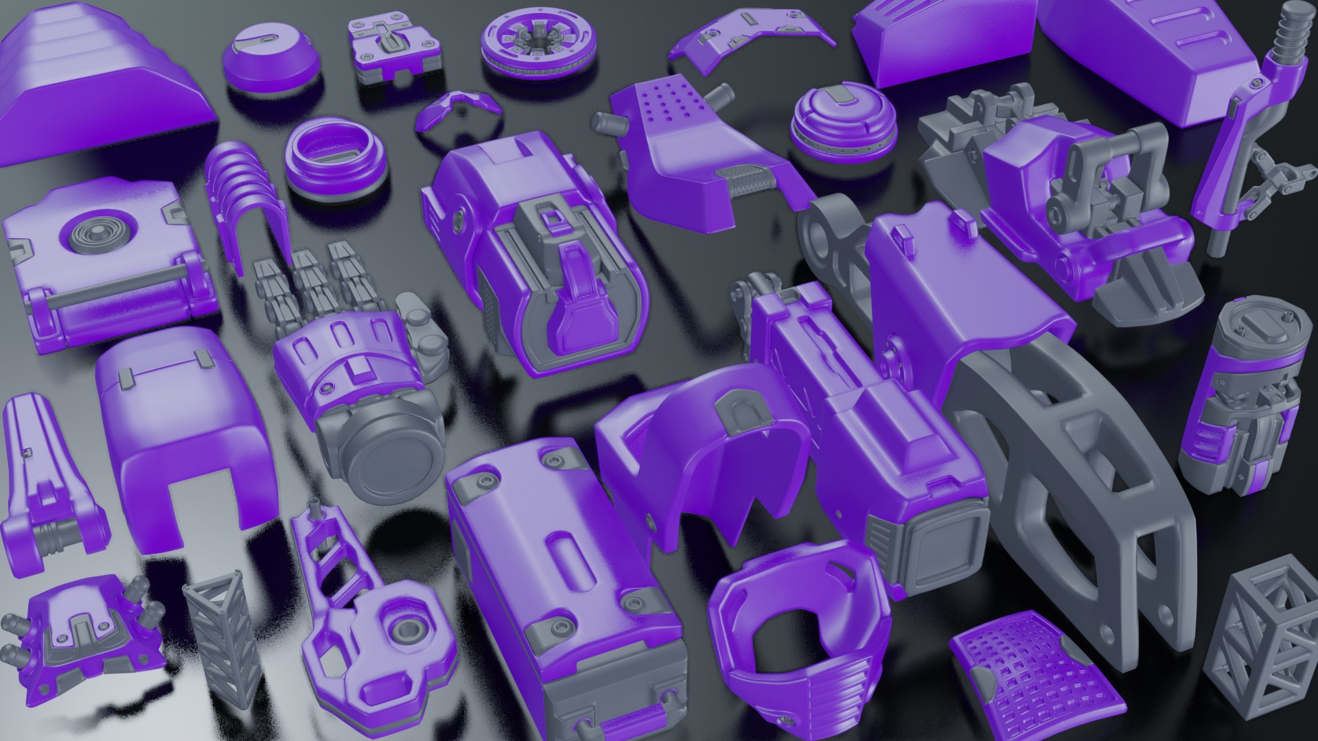 3D robot kitbash model - TurboSquid 1703833