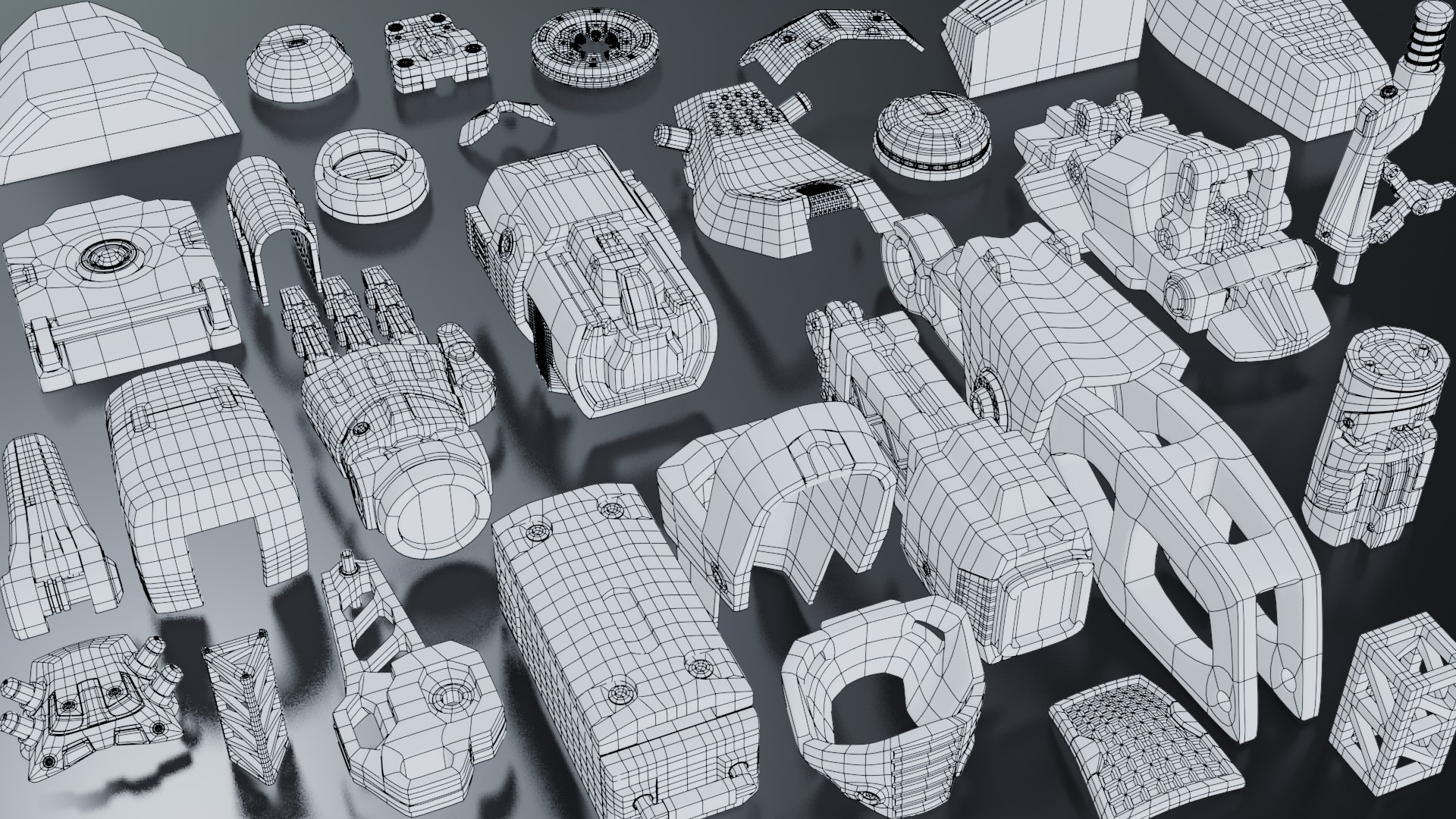 3D robot kitbash model - TurboSquid 1703833