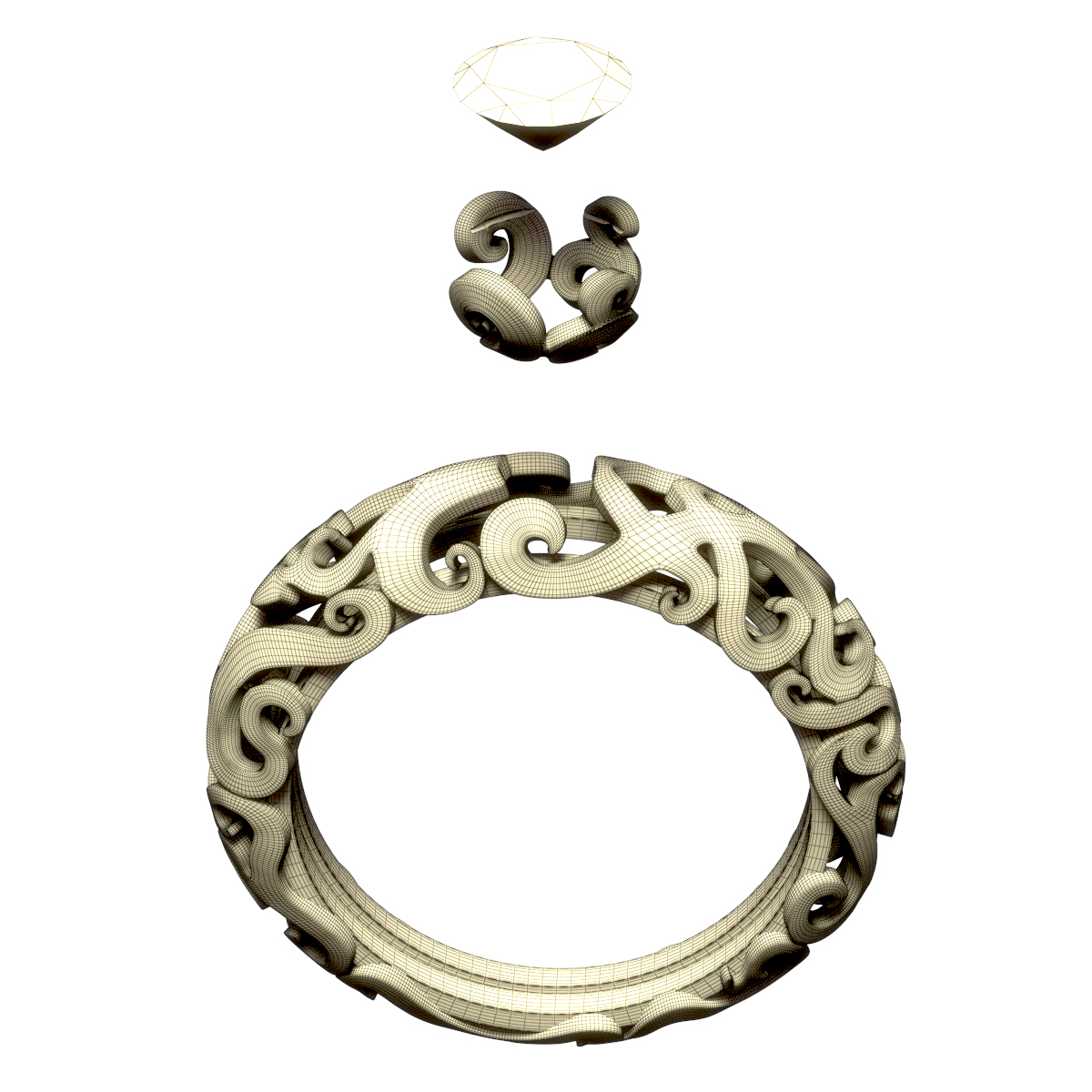 cnc diamond stl 3d model