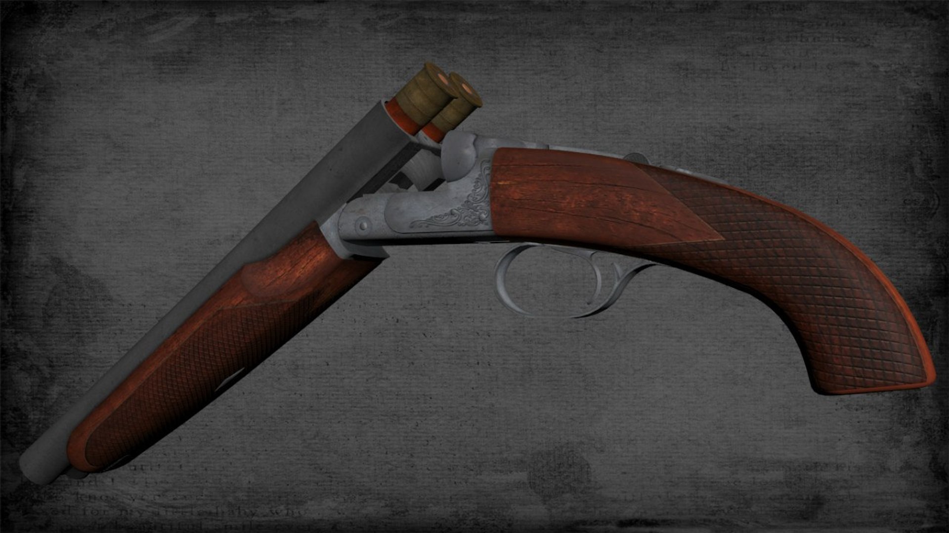 3D Model Shotgun Sawed-off Gun - TurboSquid 1243271