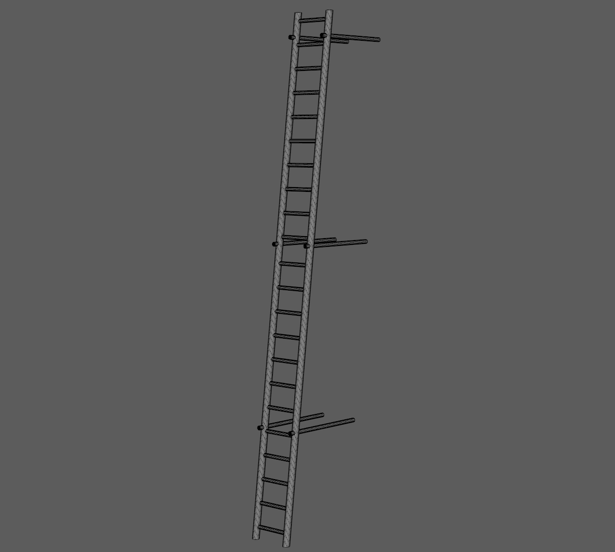 Industrial Vertical Stair model - TurboSquid 1728370