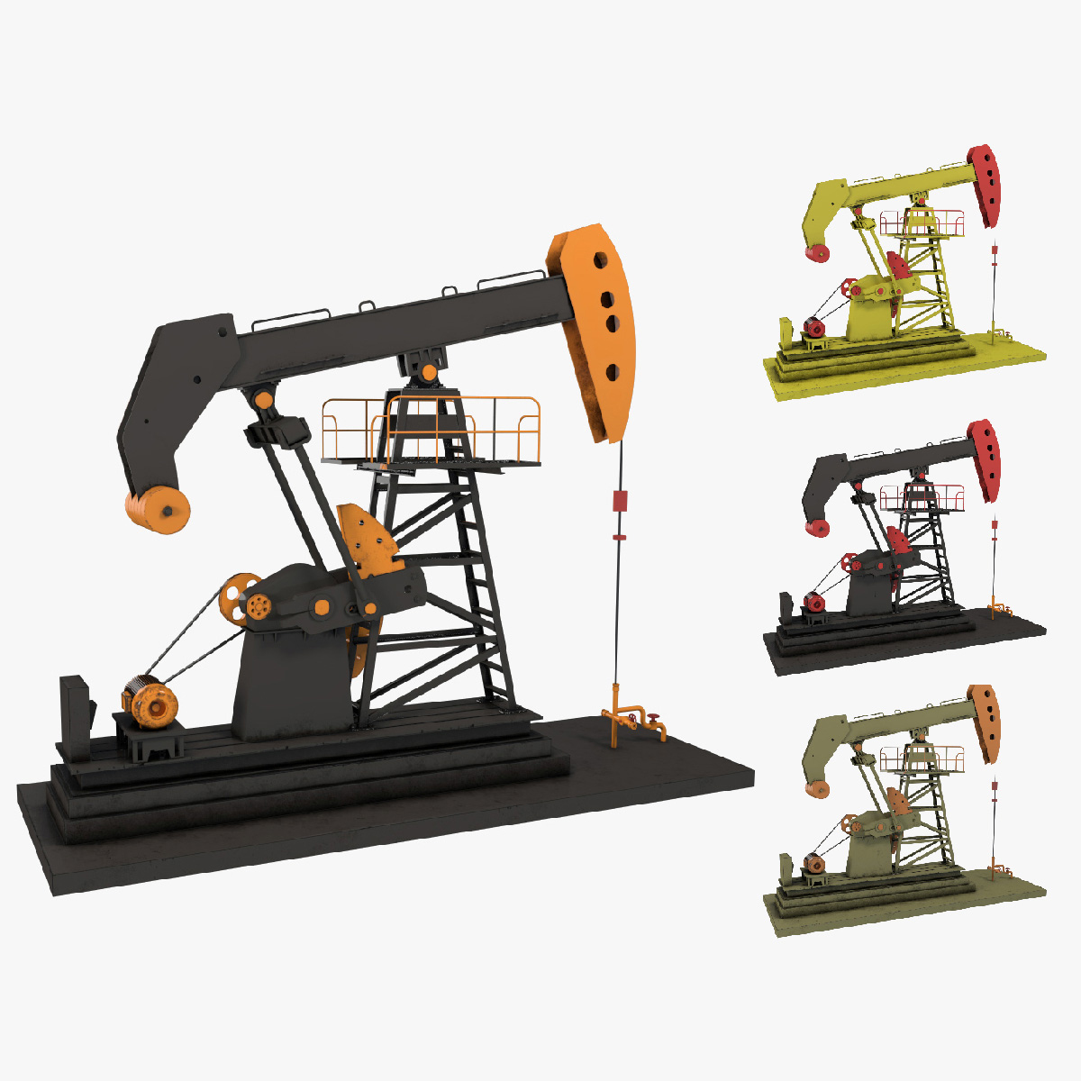 modelo 3d Oil Pumpjack Animated - TurboSquid 1302603