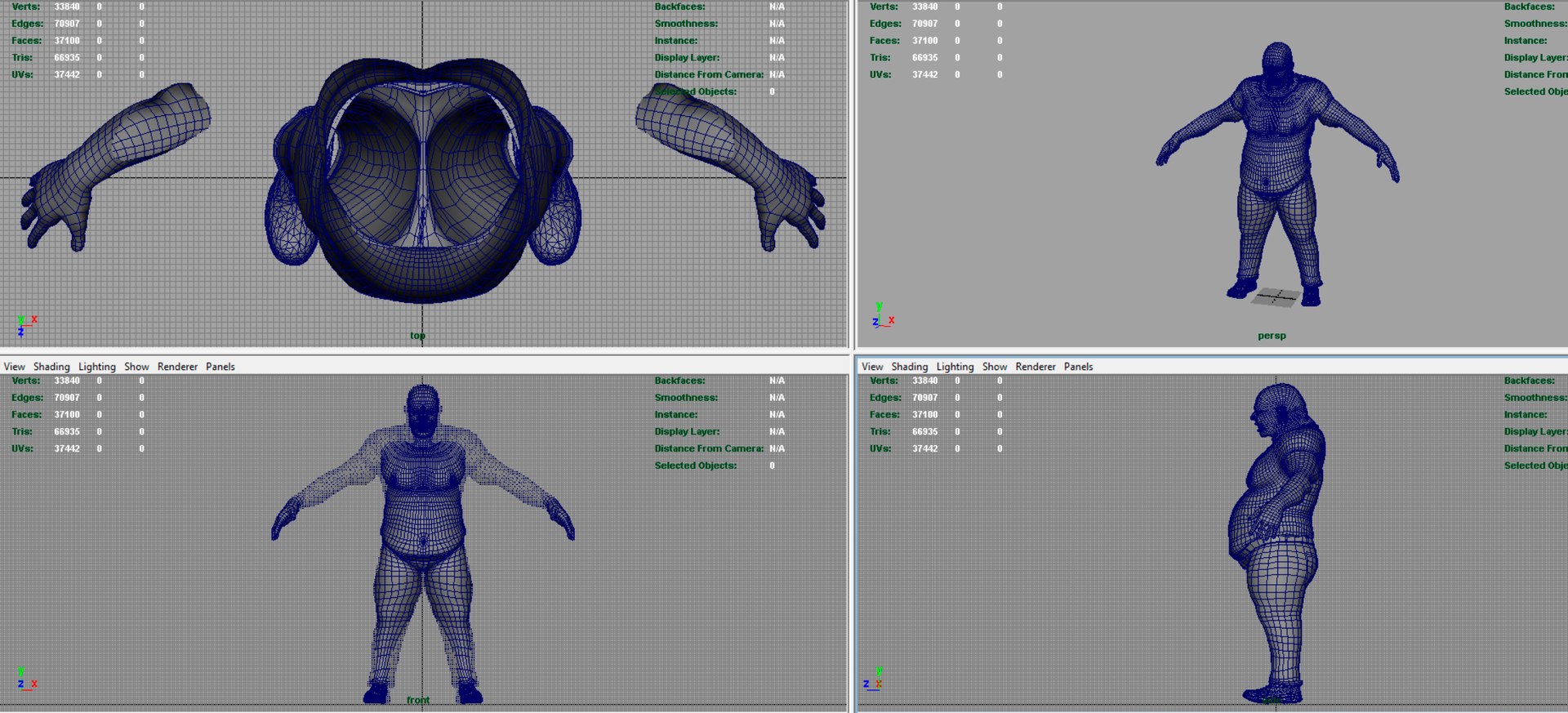 Fat Zombie 3D Model - TurboSquid 1377312