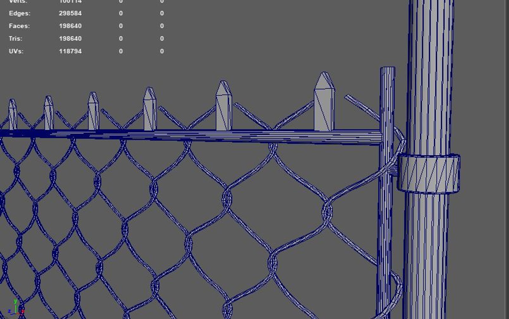 3D Chain Link Fence 3D Model - TurboSquid 2335197