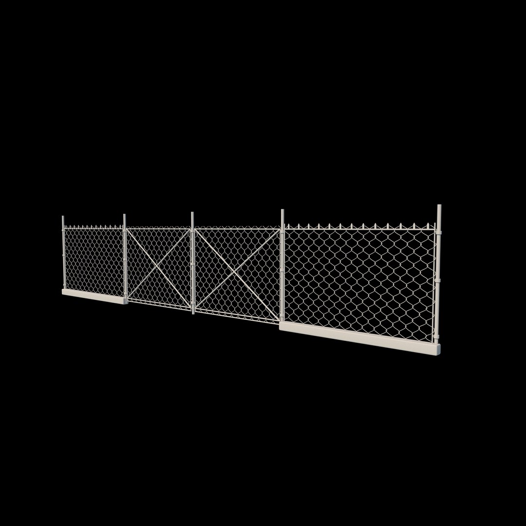 3D Chain Link Fence 3D Model - TurboSquid 2335197