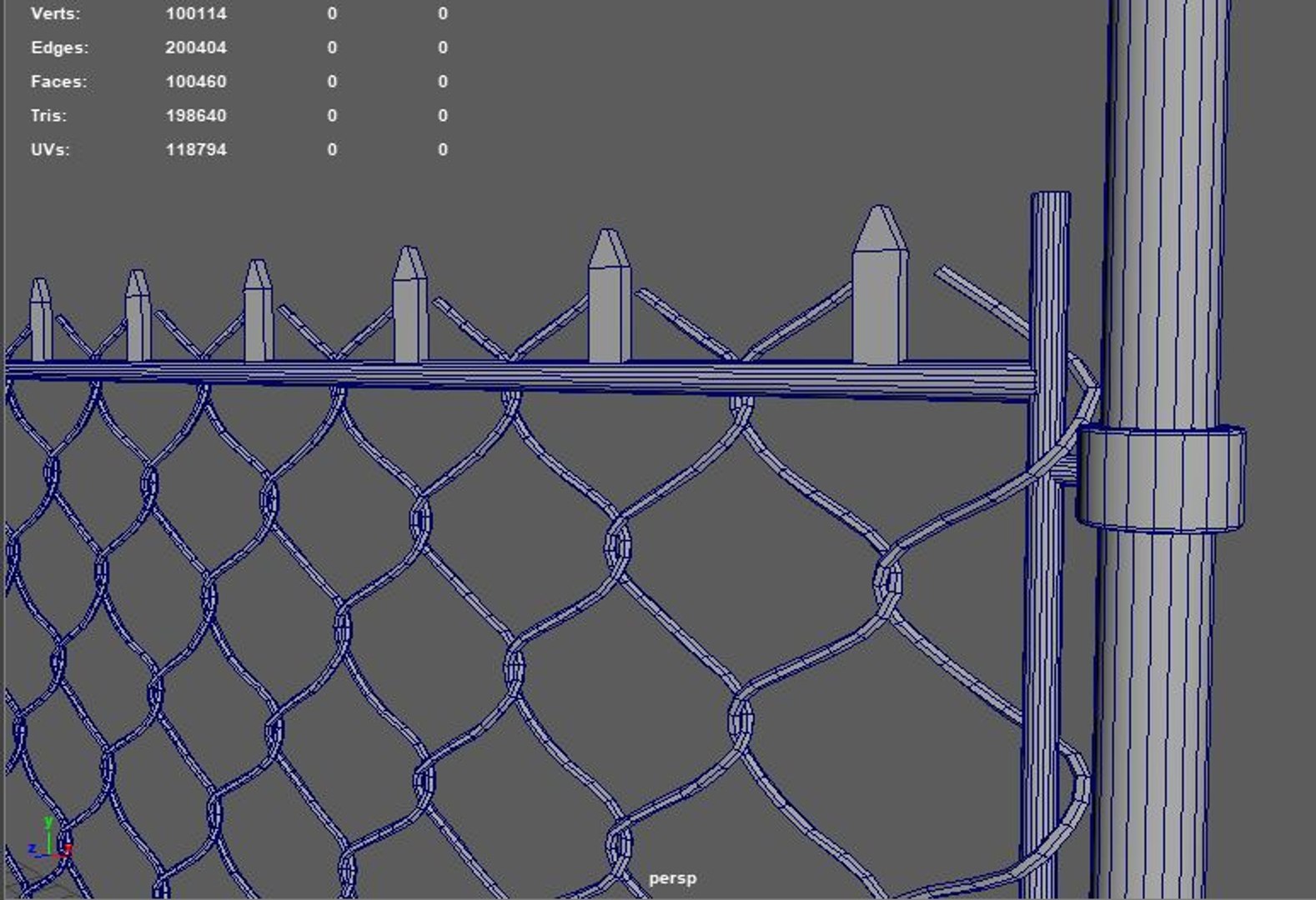 3D Chain Link Fence 3D Model - TurboSquid 2335197