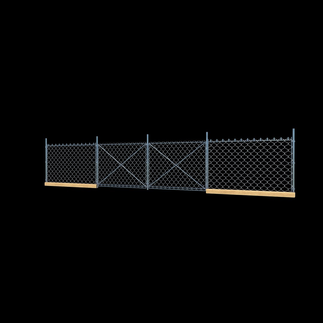3D Chain Link Fence 3D Model - TurboSquid 2335197
