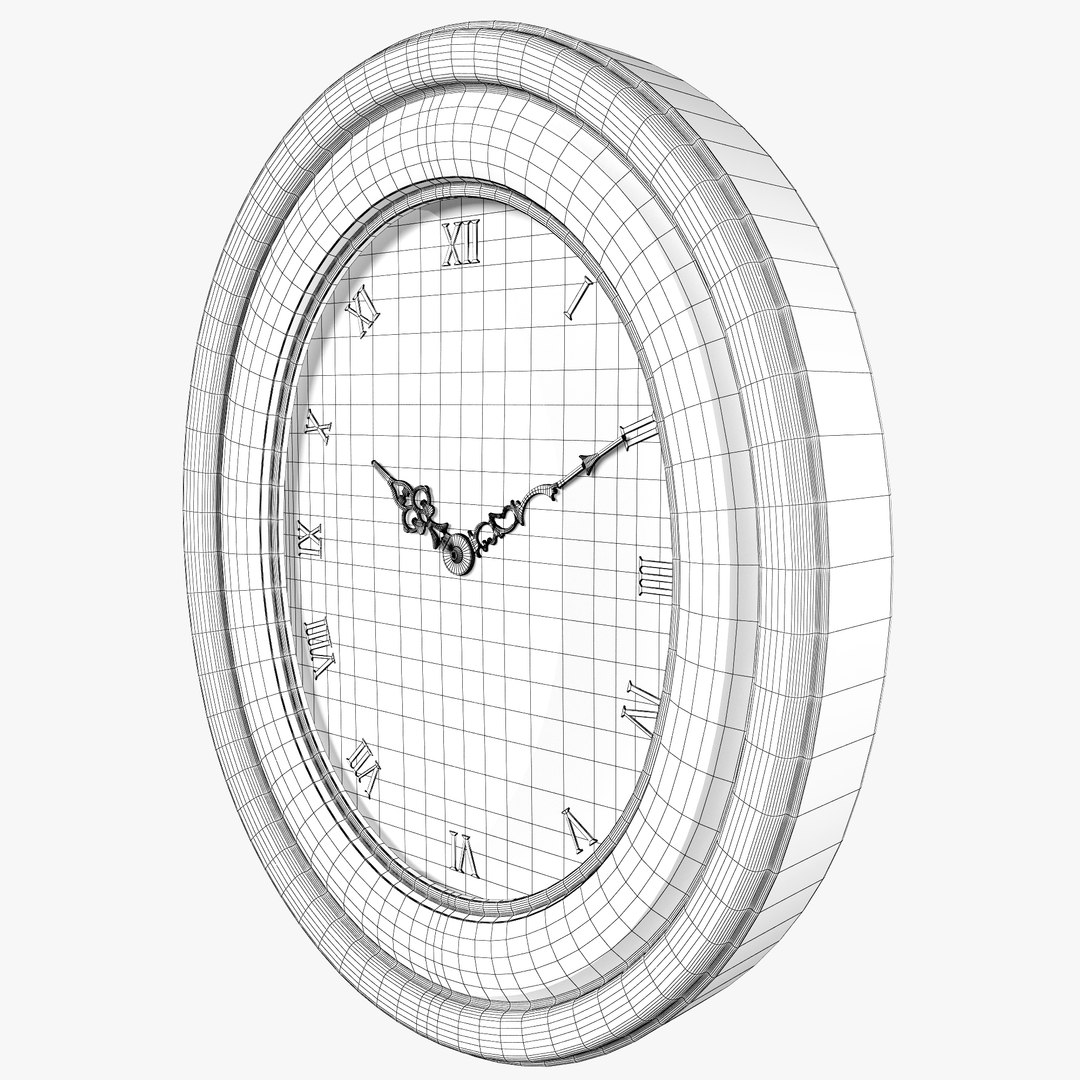 Vintage Wall Clock Model - TurboSquid 1182890
