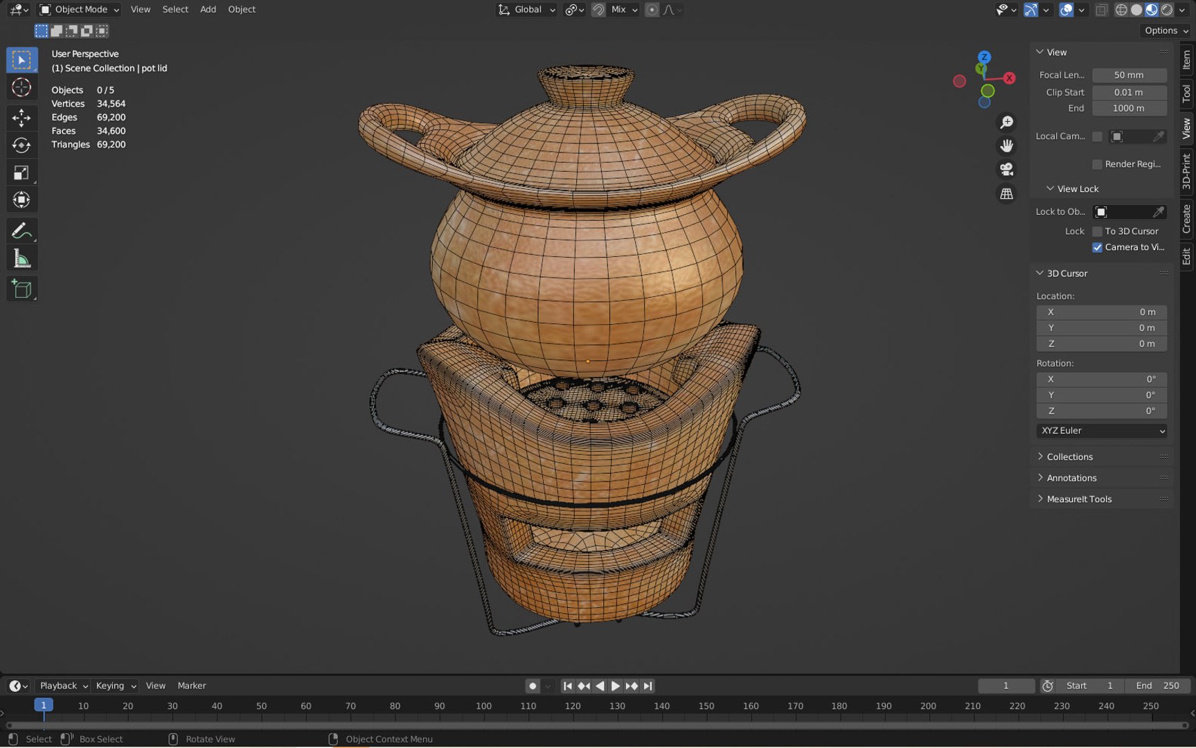 Clay Pot Model - TurboSquid 1960032