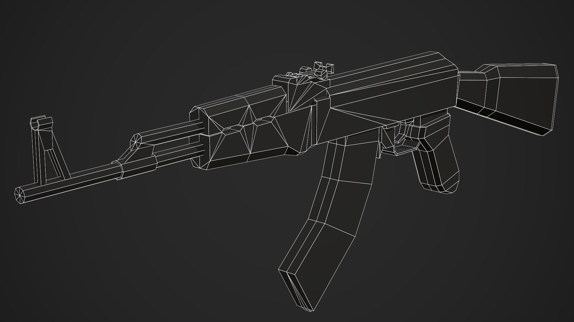 Stylized AK-47 Rifle Low Poly Mobile Ready 3D Model - TurboSquid 2050707