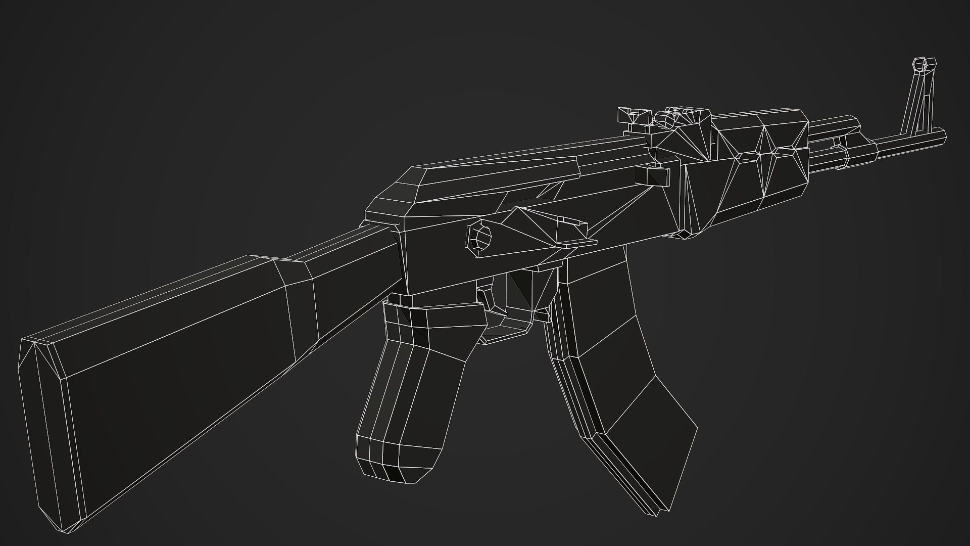 Stylized AK-47 Rifle Low Poly Mobile Ready 3D Model - TurboSquid 2050707
