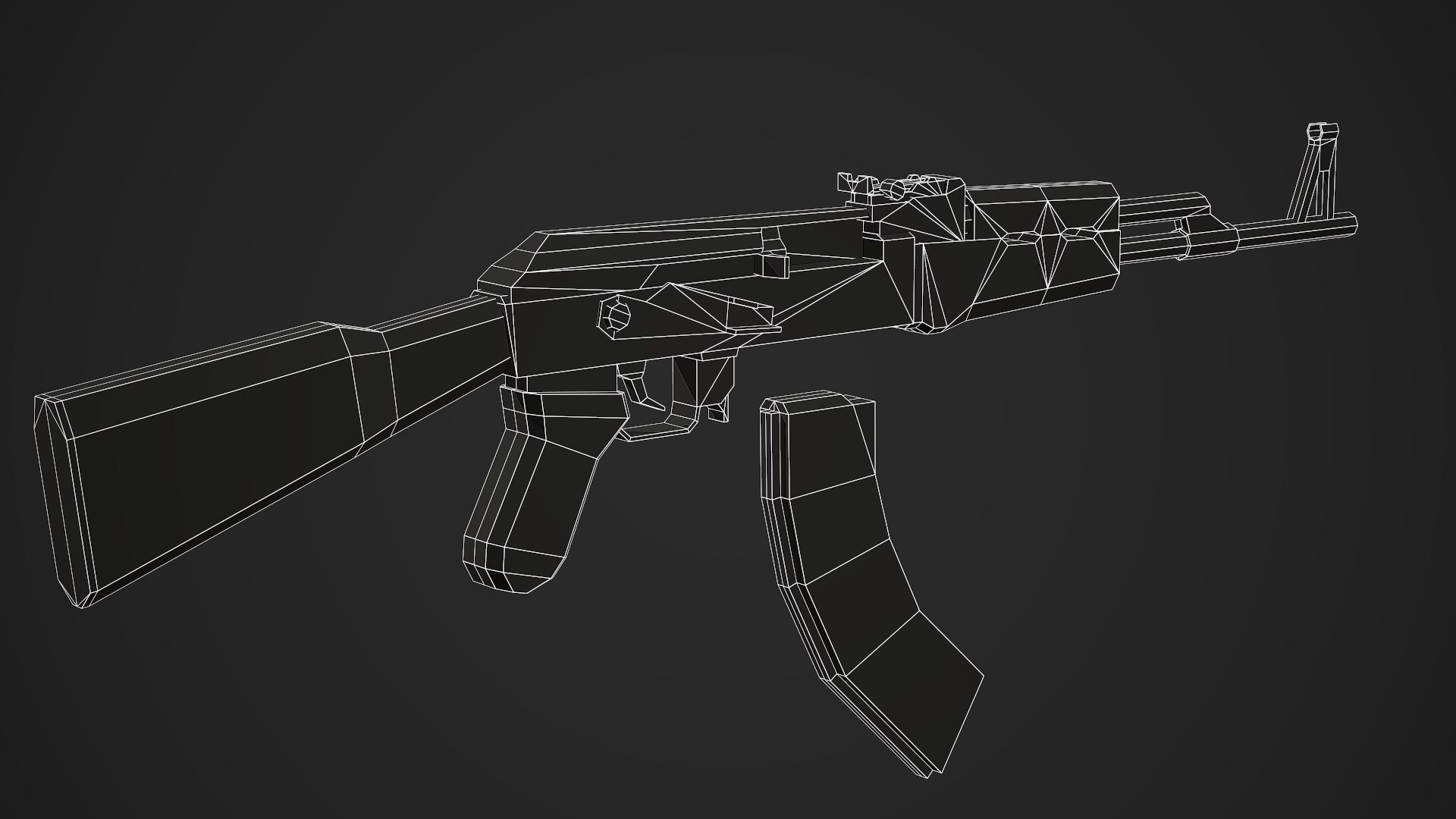 Stylized AK-47 Rifle Low Poly Mobile Ready 3D Model - TurboSquid 2050707