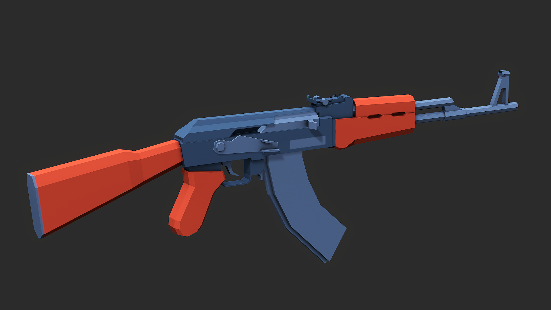 Stylized AK-47 Rifle Low Poly Mobile Ready 3D Model - TurboSquid 2050707