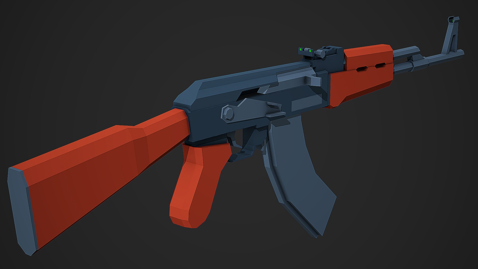 Stylized AK-47 Rifle Low Poly Mobile Ready 3D Model - TurboSquid 2050707