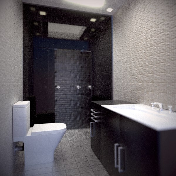 3d model modern bathroom