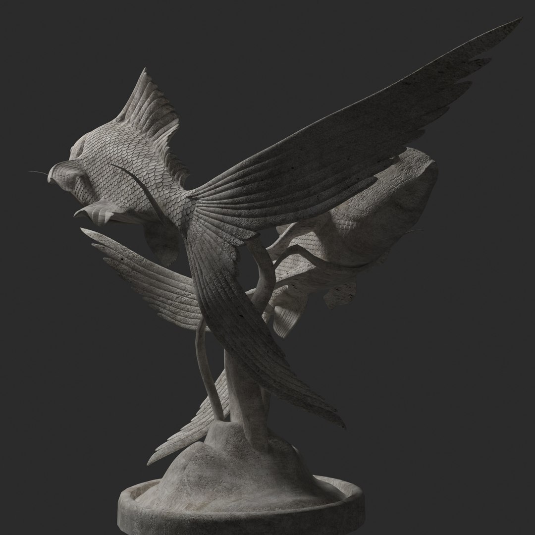 Pisces Zodiac Statue 3D 3D Model - TurboSquid 1908868
