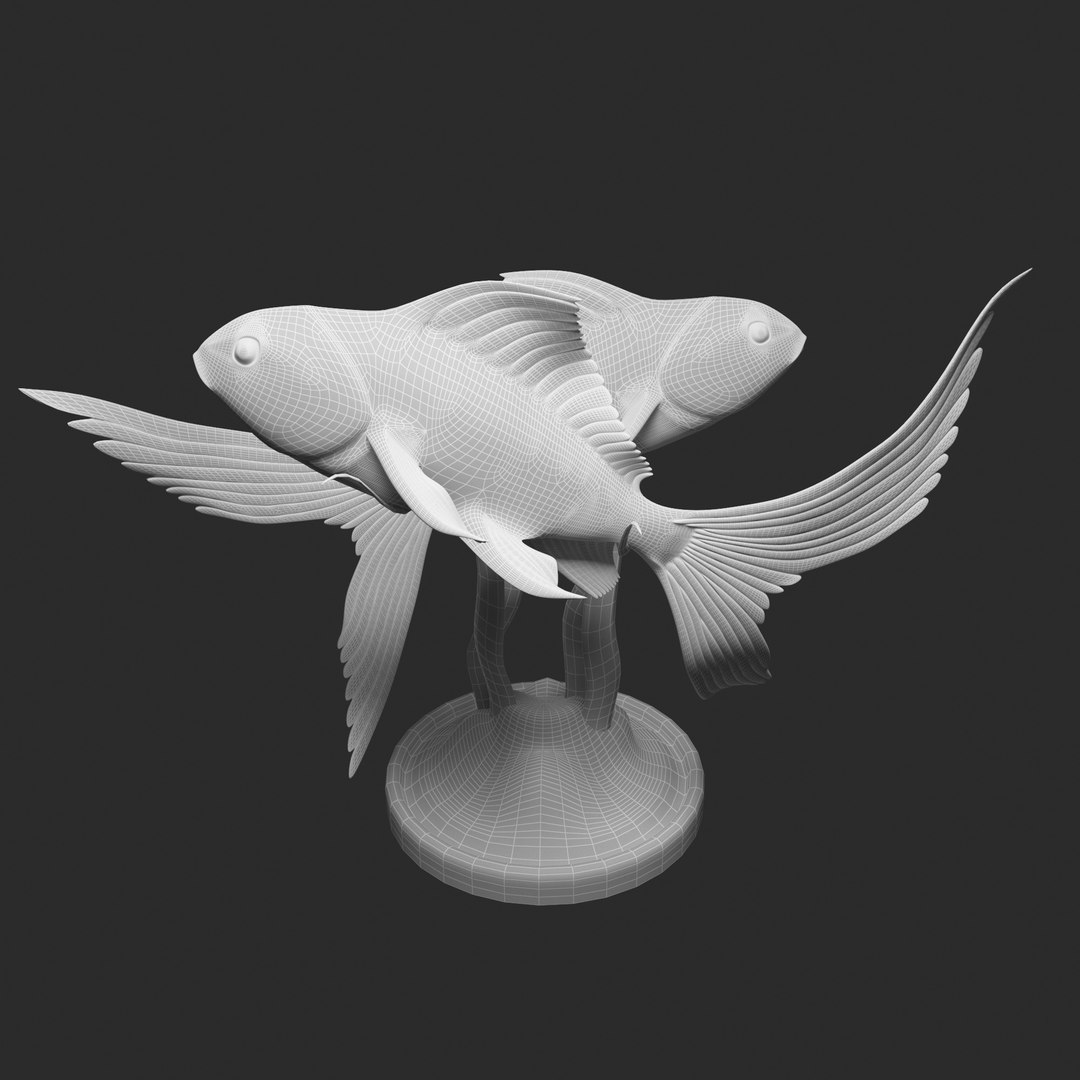 Pisces Zodiac Statue 3D 3D Model - TurboSquid 1908868