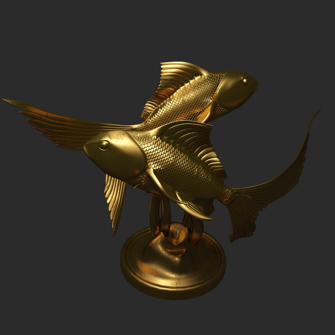 Pisces Zodiac Statue 3D 3D Model - TurboSquid 1908868