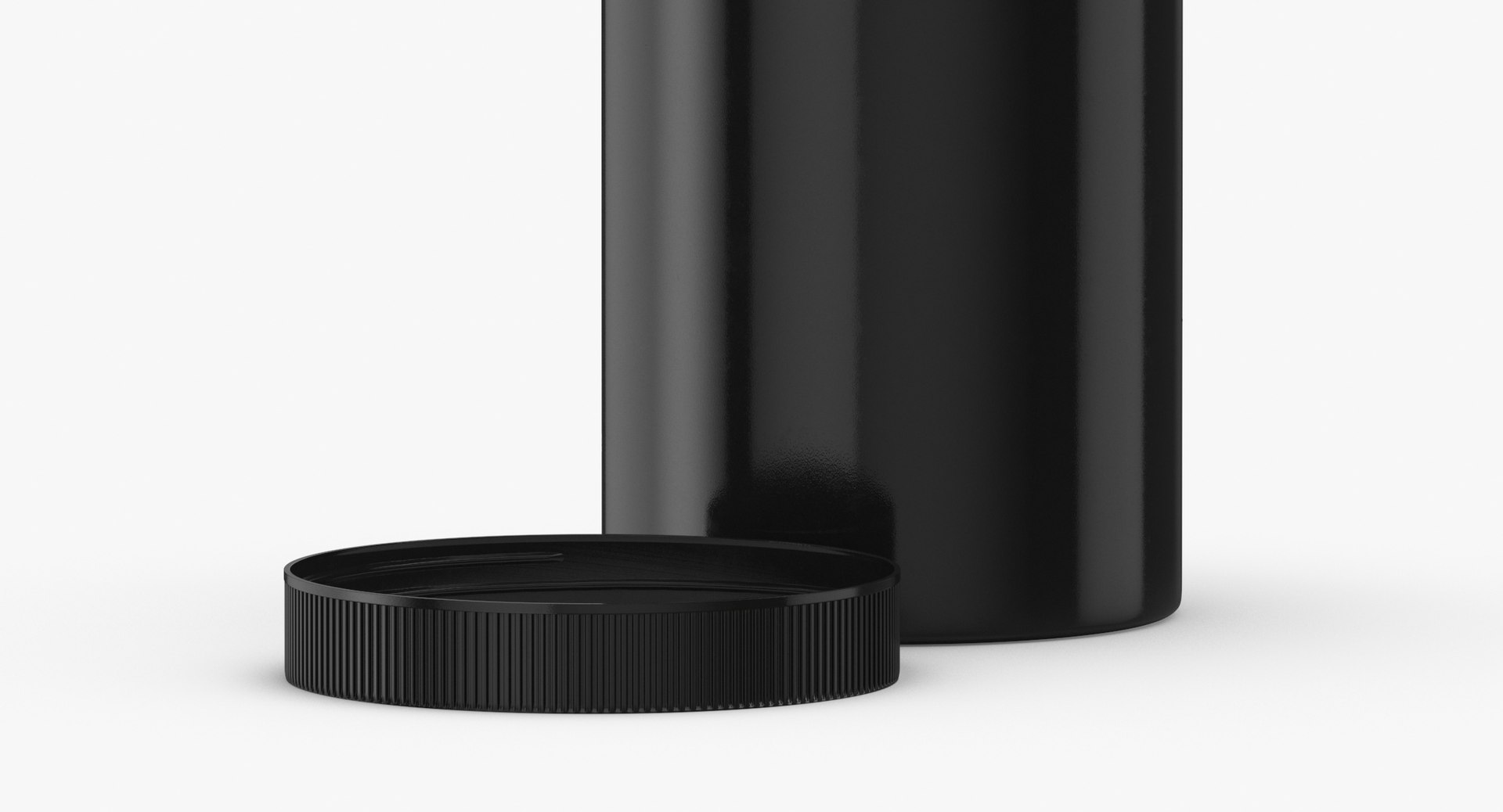 8 oz Wide Mouth Plastic Jars Collection With Laying Caps - 2 models 3D ...