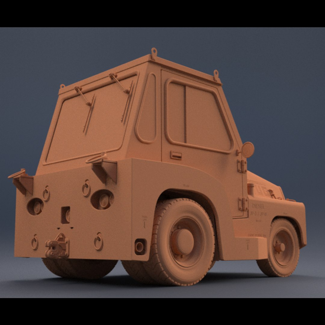 3d Tow Tractor Model