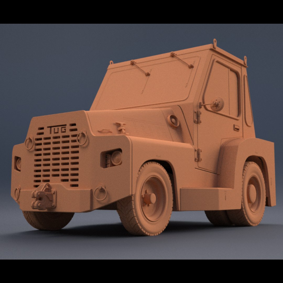 3d Tow Tractor Model
