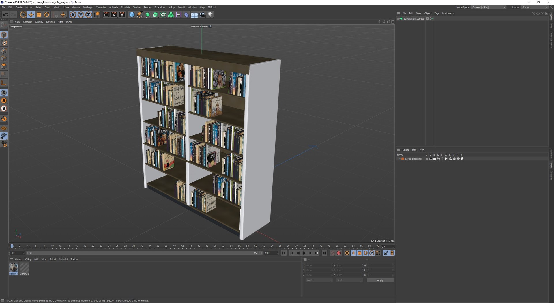 Large Bookshelf 3D Model - TurboSquid 2321496