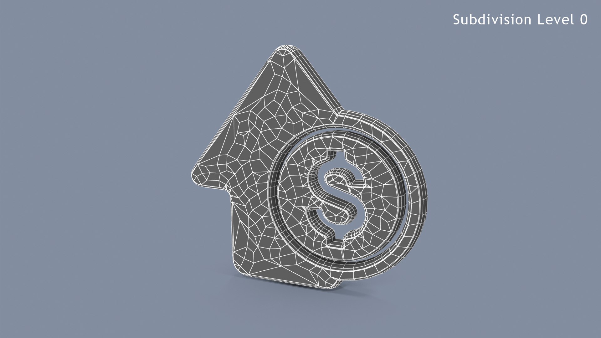 Arrow Up Dollar Increase Revenue Growth Symbol Gold Model - TurboSquid 2062920