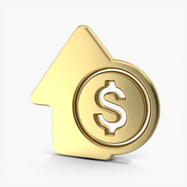 modelo 3d Arrow Up Dollar Increase Revenue Growth Symbol Gold - TurboSquid 2062920