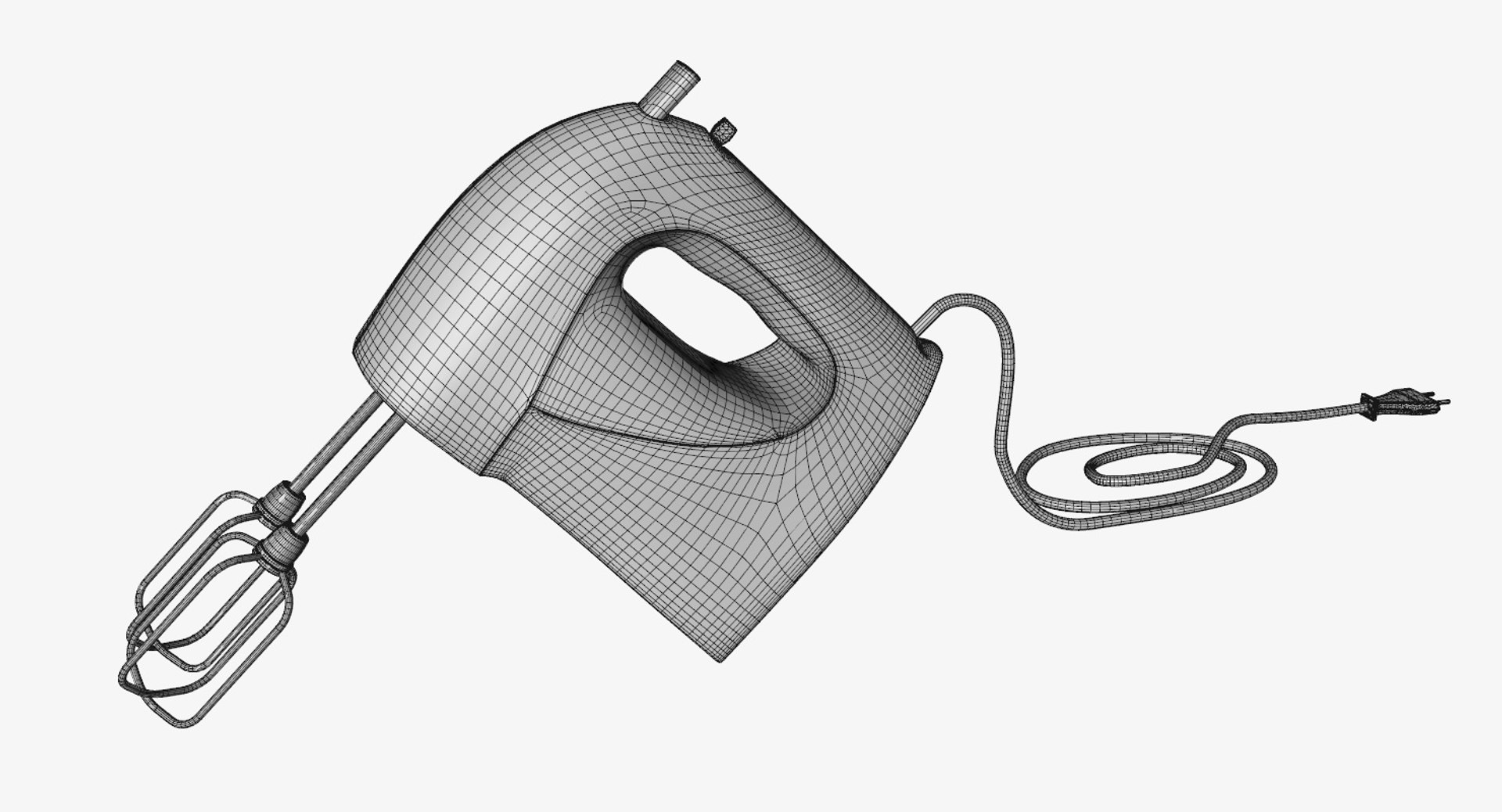 Hand Mixer White 3D Model - TurboSquid 1421829