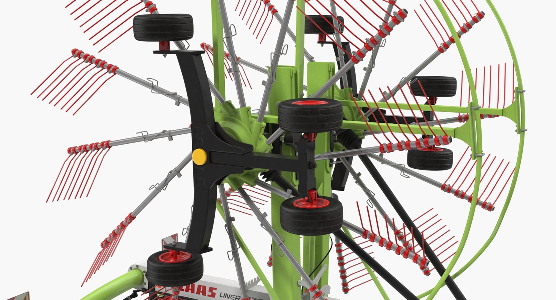 3D twin rotor hay rake model - TurboSquid 1332861