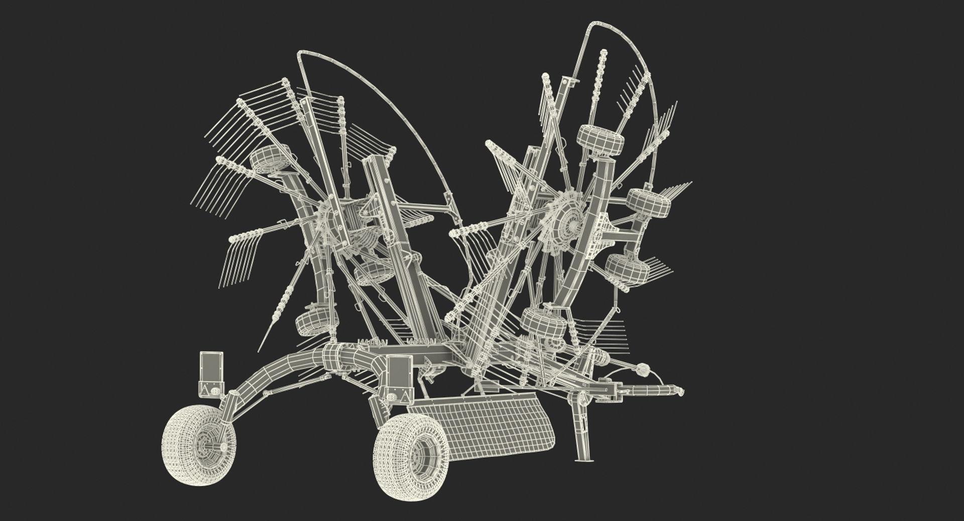 3D Twin Rotor Hay Rake Model - TurboSquid 1332861