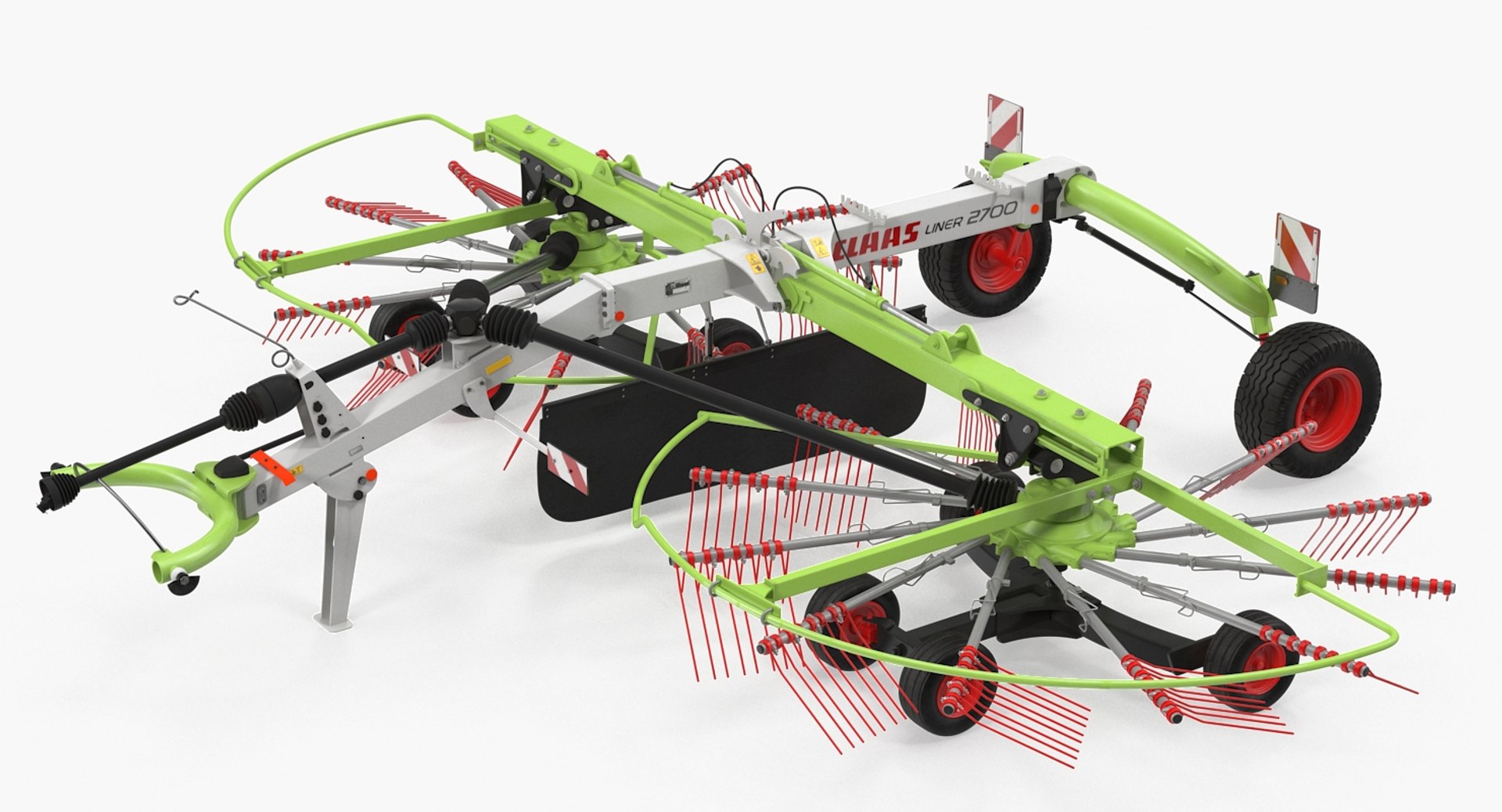 3D twin rotor hay rake model - TurboSquid 1332861