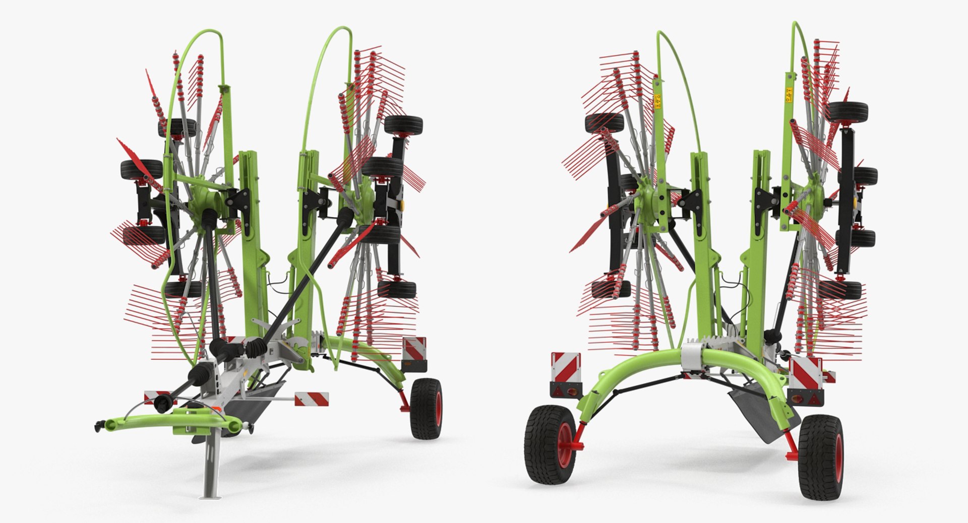3D twin rotor hay rake model - TurboSquid 1332861