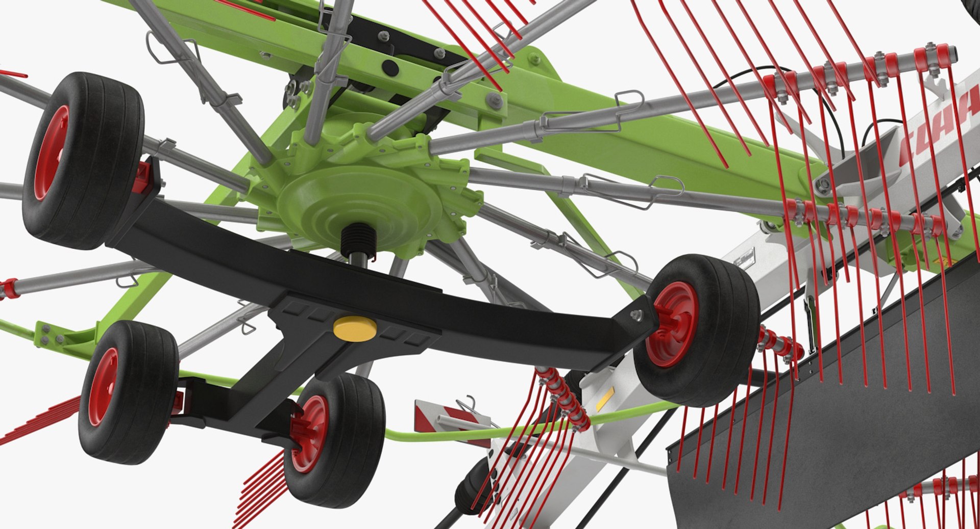 3D twin rotor hay rake model - TurboSquid 1332861