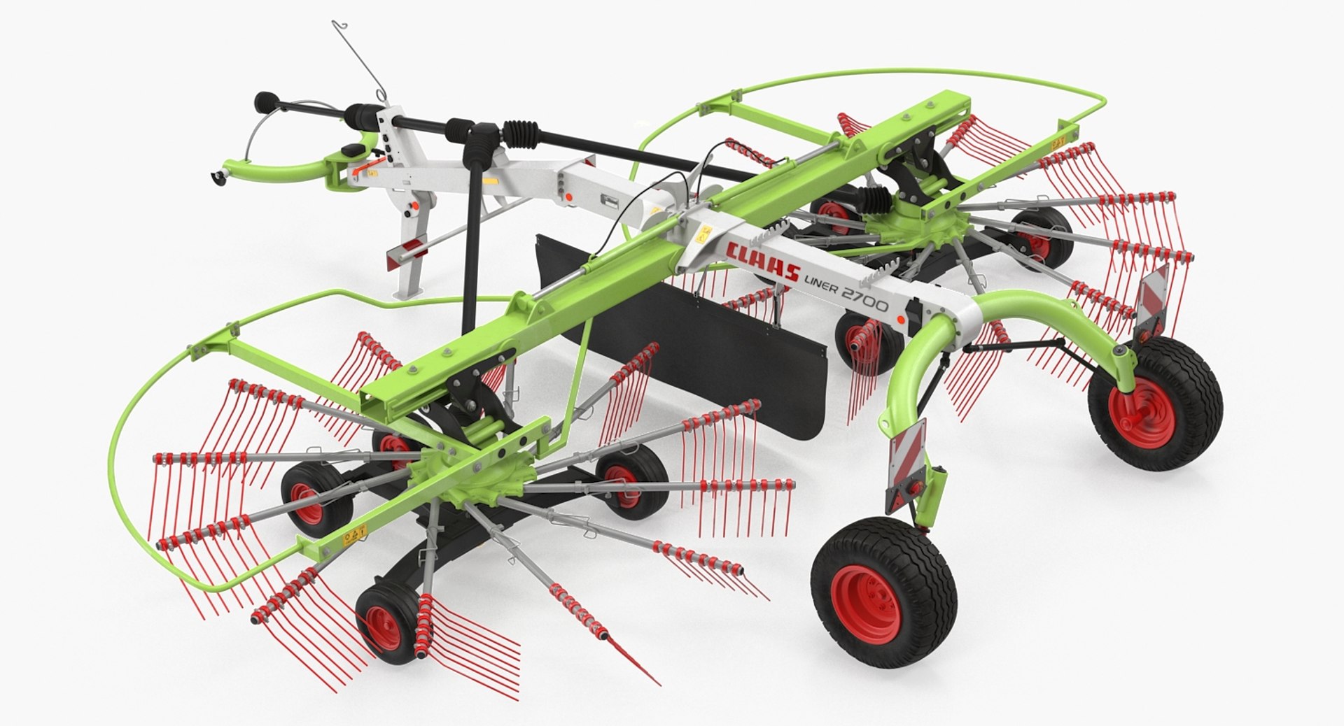 3D twin rotor hay rake model - TurboSquid 1332861