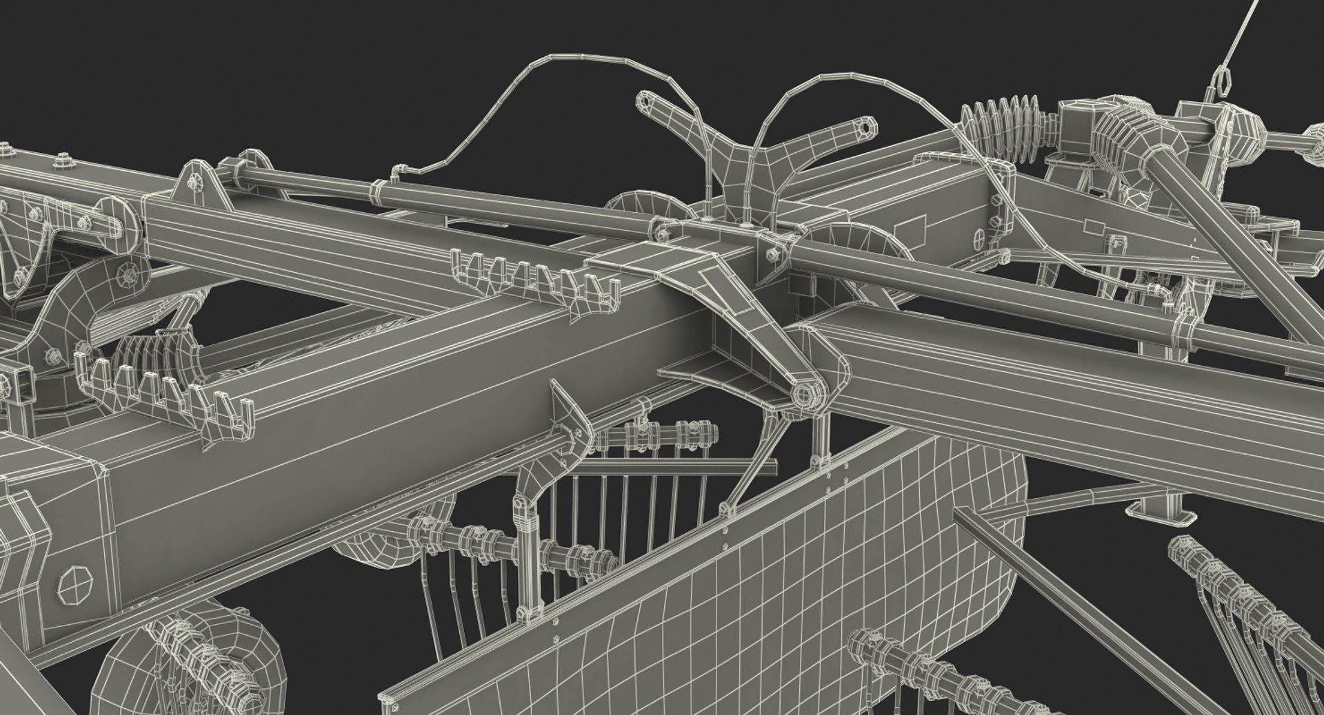 3D twin rotor hay rake model - TurboSquid 1332861