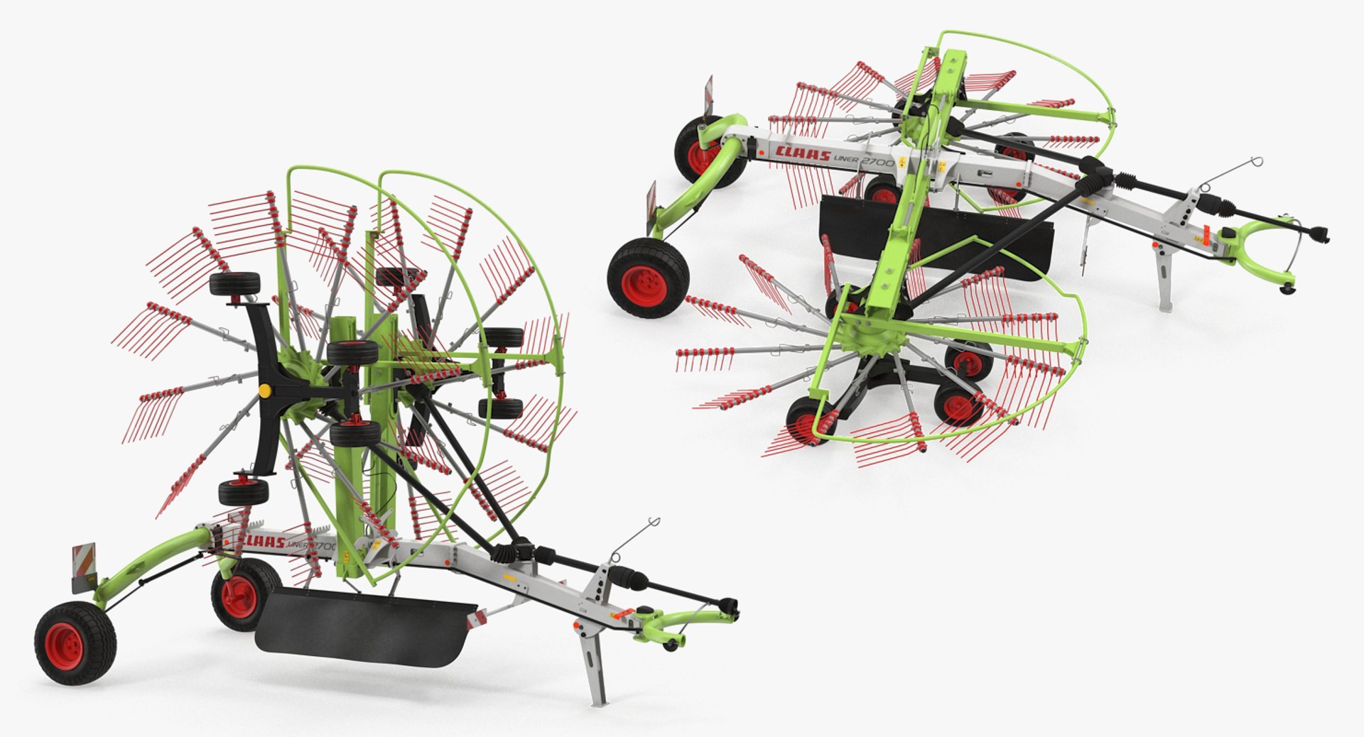 3D twin rotor hay rake model - TurboSquid 1332861